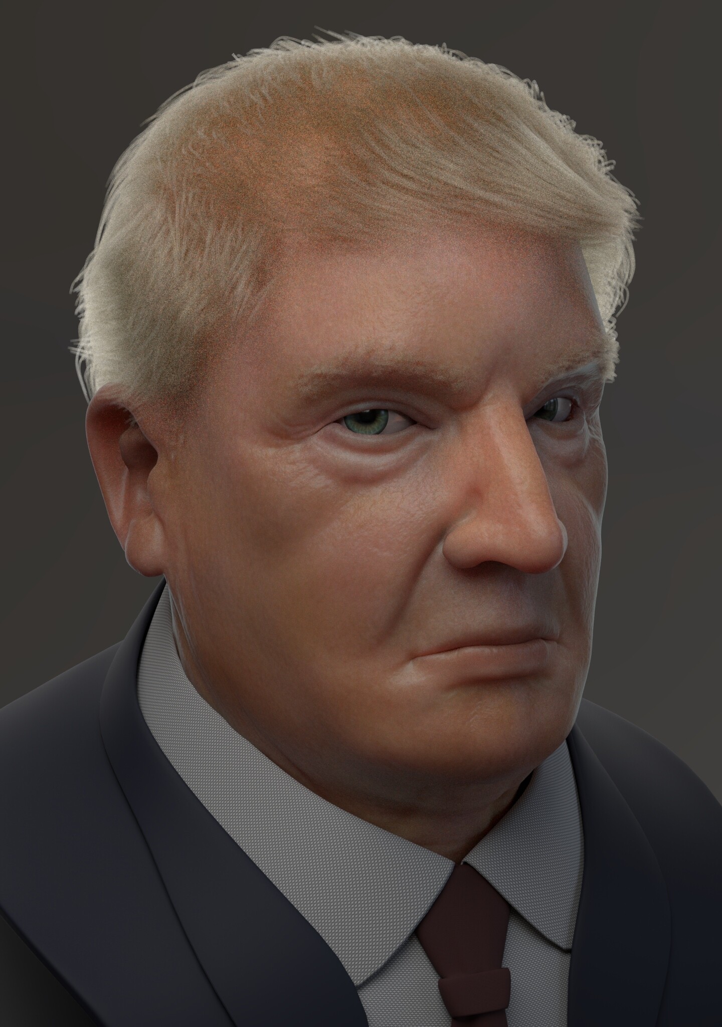 ArtStation - Donald Trump - 3D Head Sculpture