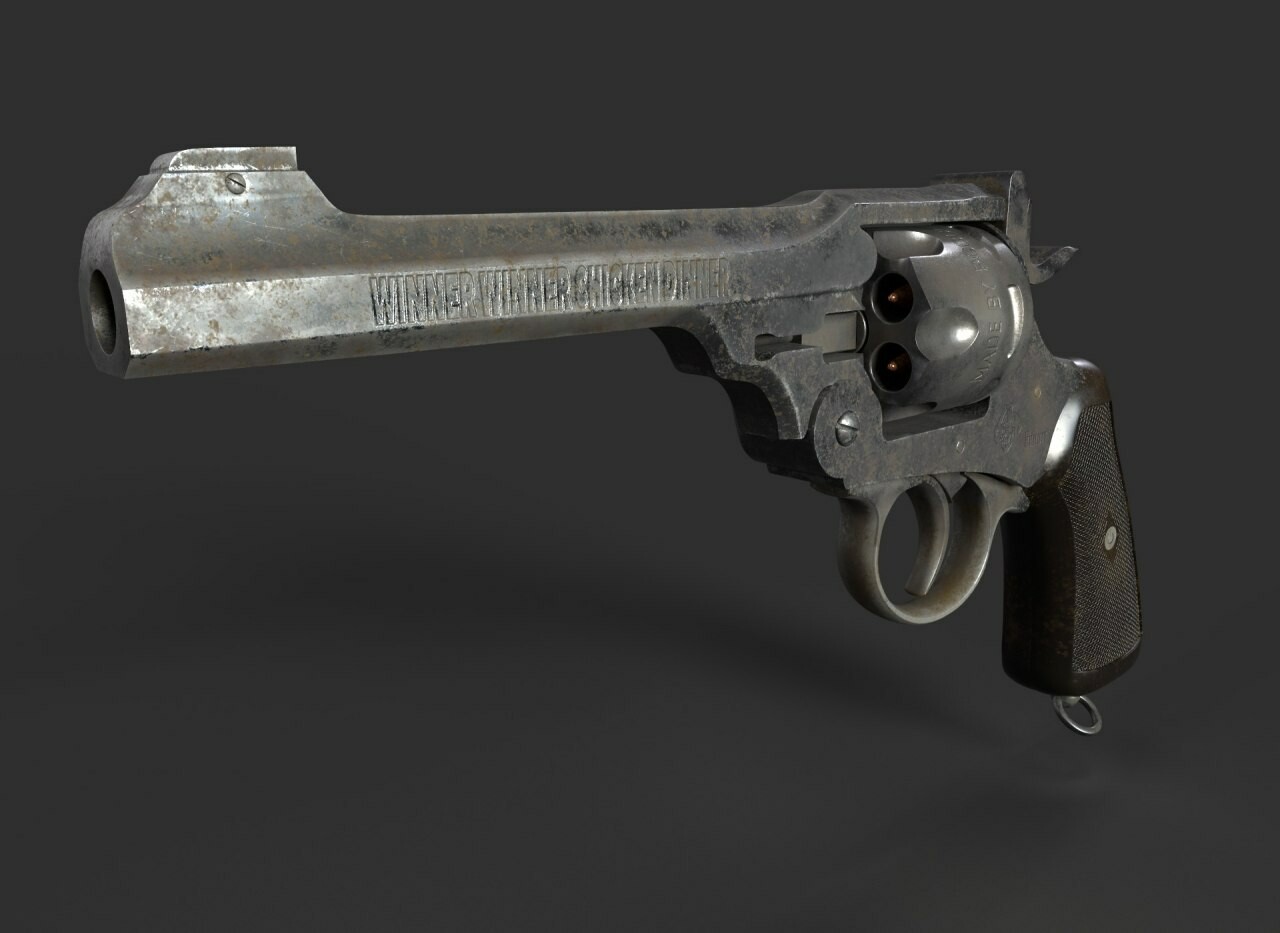 ArtStation - Revolver gun 7.62
