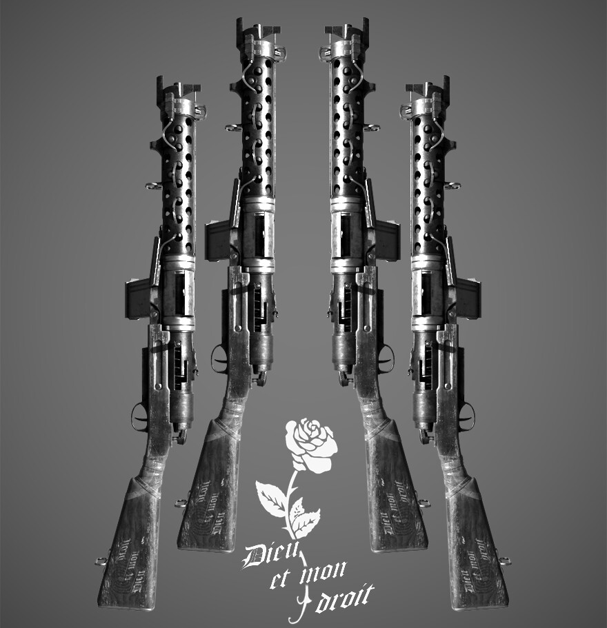 ArtStation - MK.III. Lanchester Bulldog Machine Gun