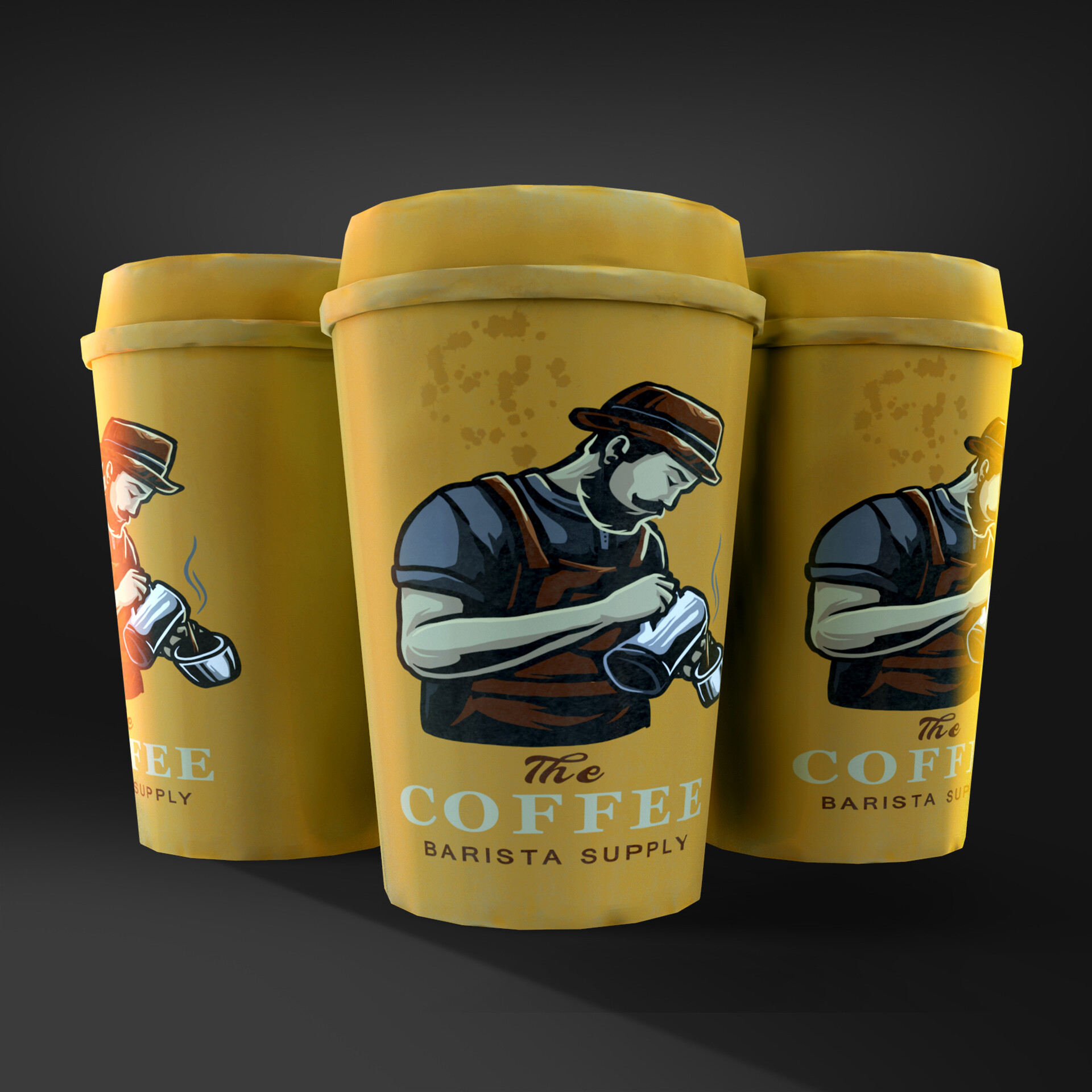 ArtStation - Coffee Paper cup Low Poly