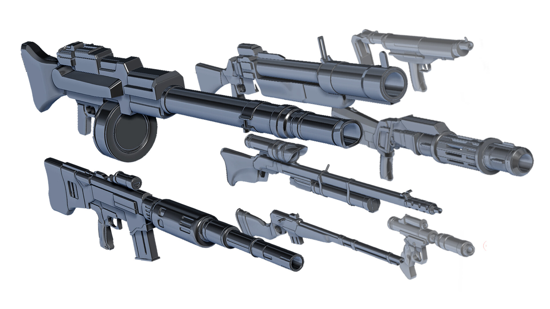 ArtStation - Alt. Sci-Fi Weapons - High Detail