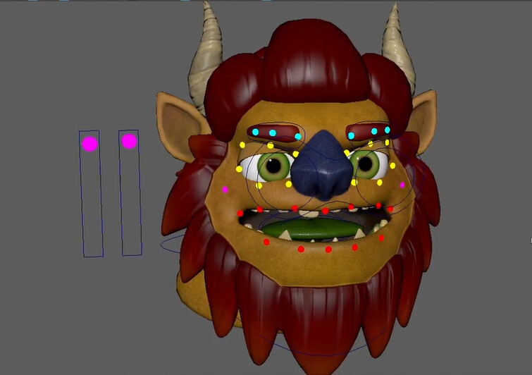 ArtStation - Troll Character Head Bust Rig and blend shape animations