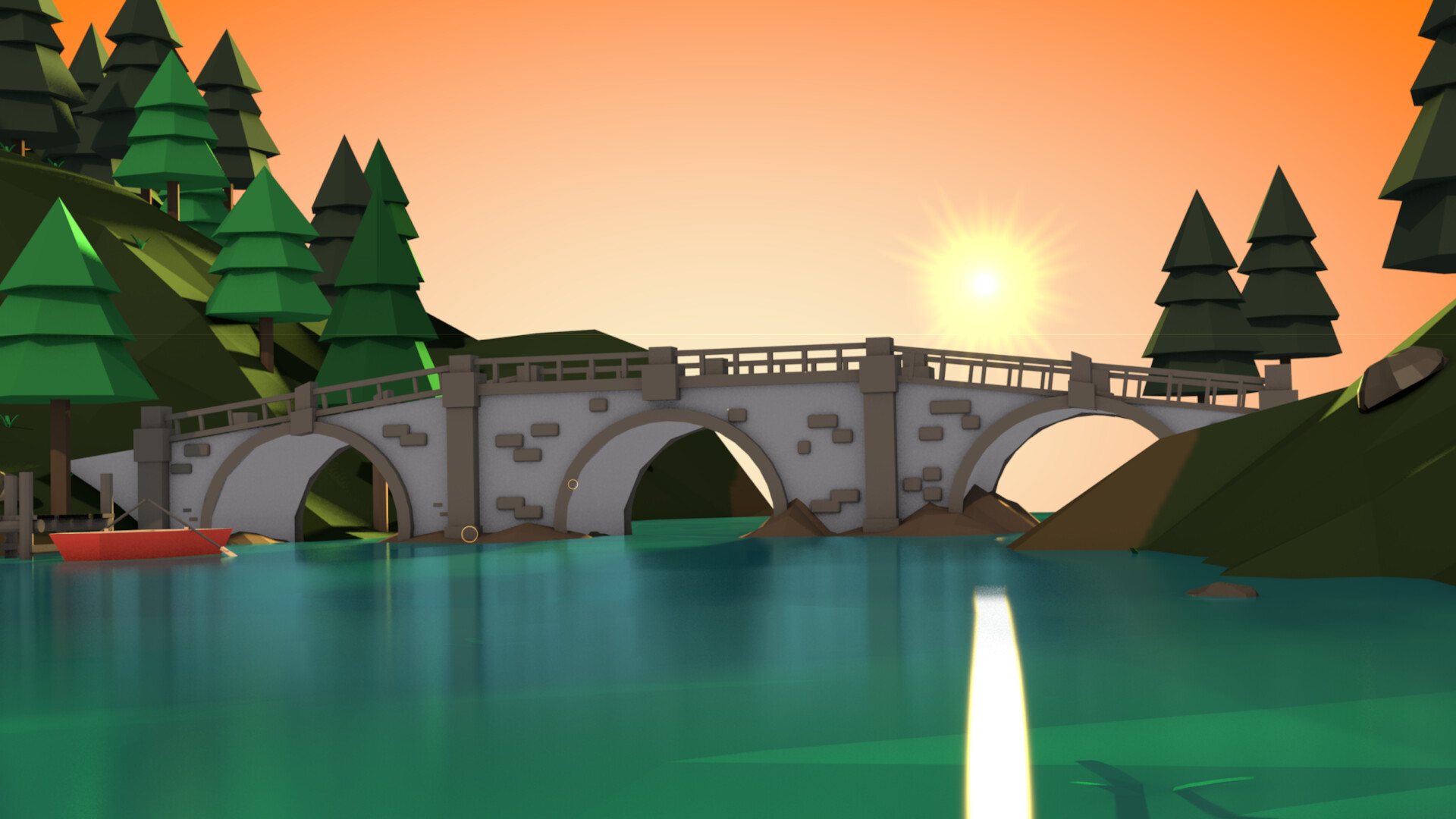 ArtStation - Forest Scene | Low Poly World Building