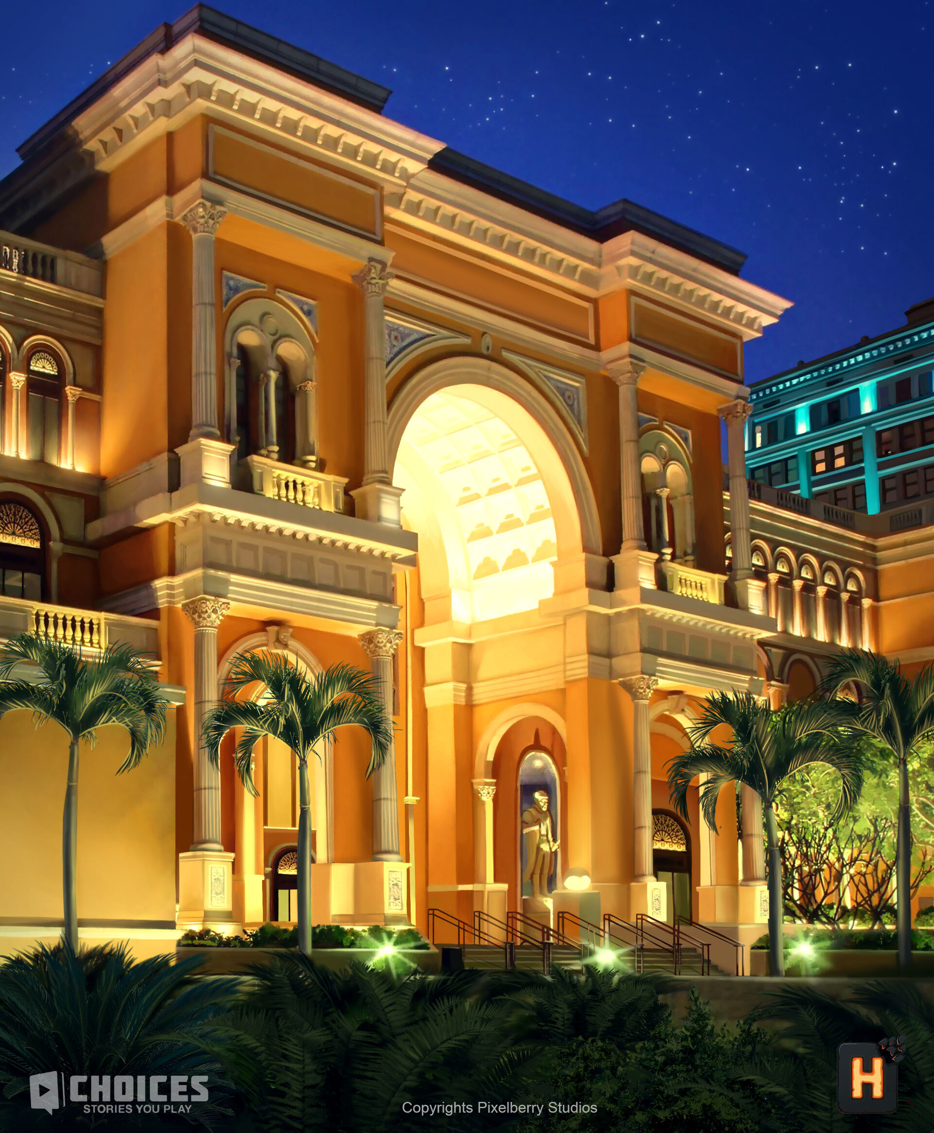 ArtStation - Background art for the game "Choices"