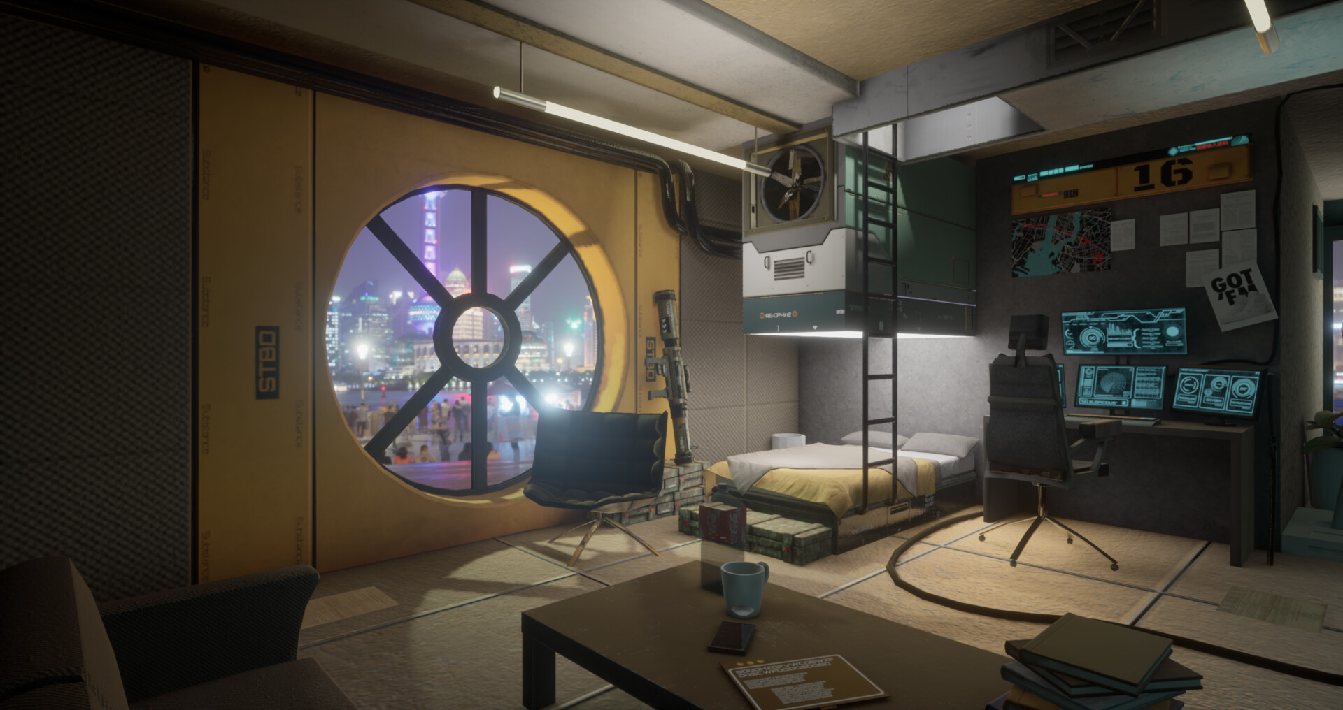 ArtStation - Scifi Room