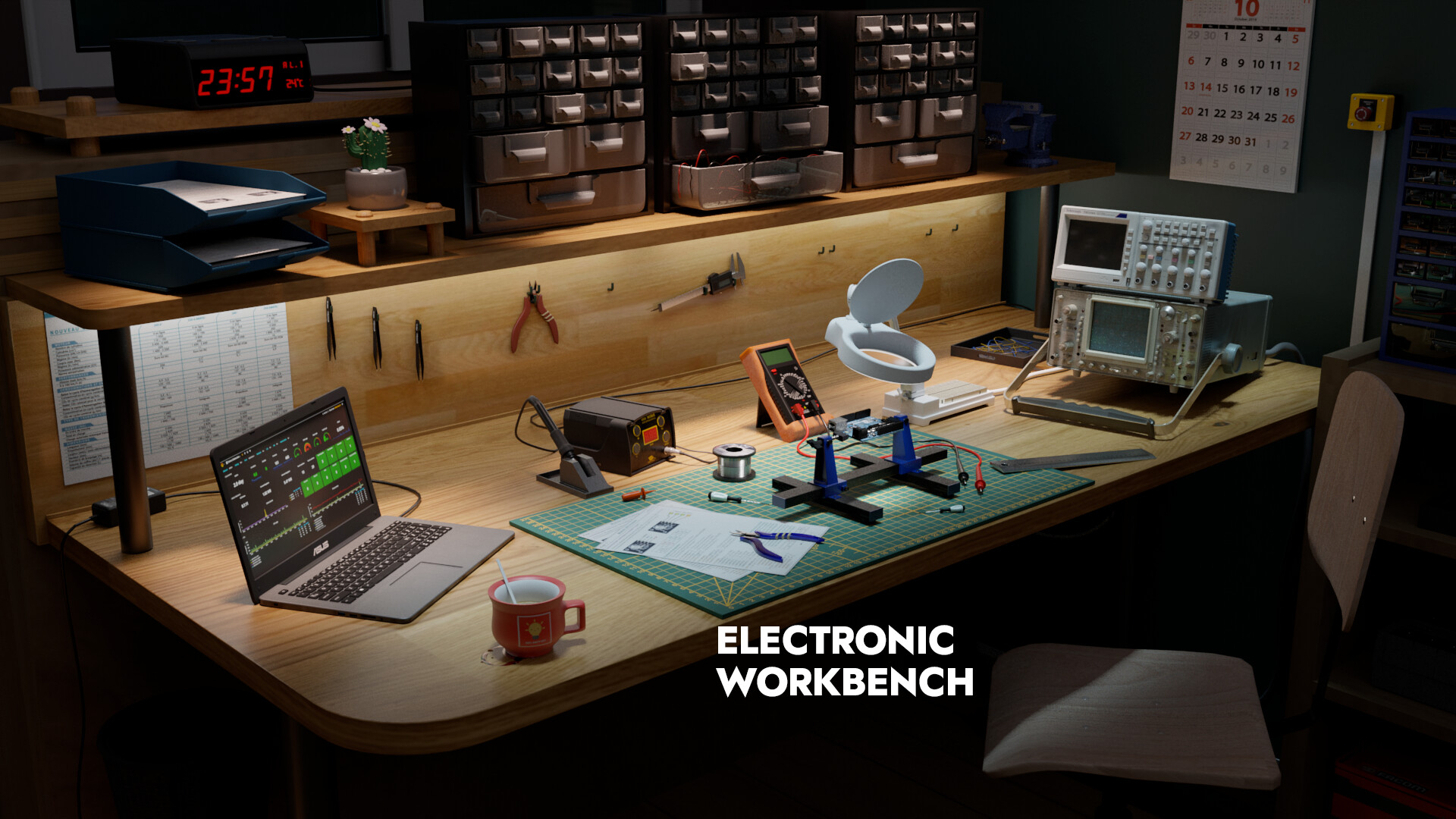ArtStation - Electronic Workbench Scene