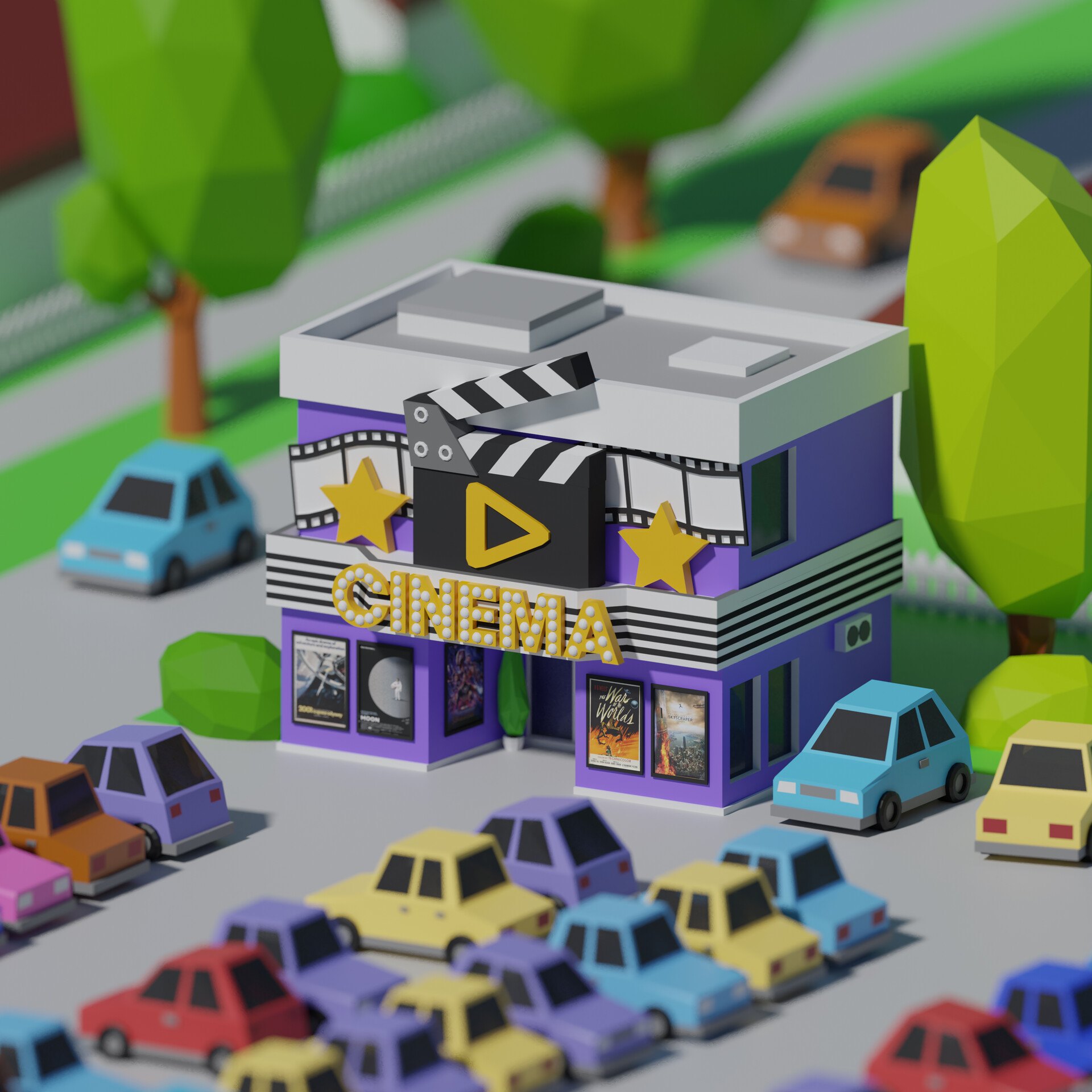 ArtStation - Low poly Cinema