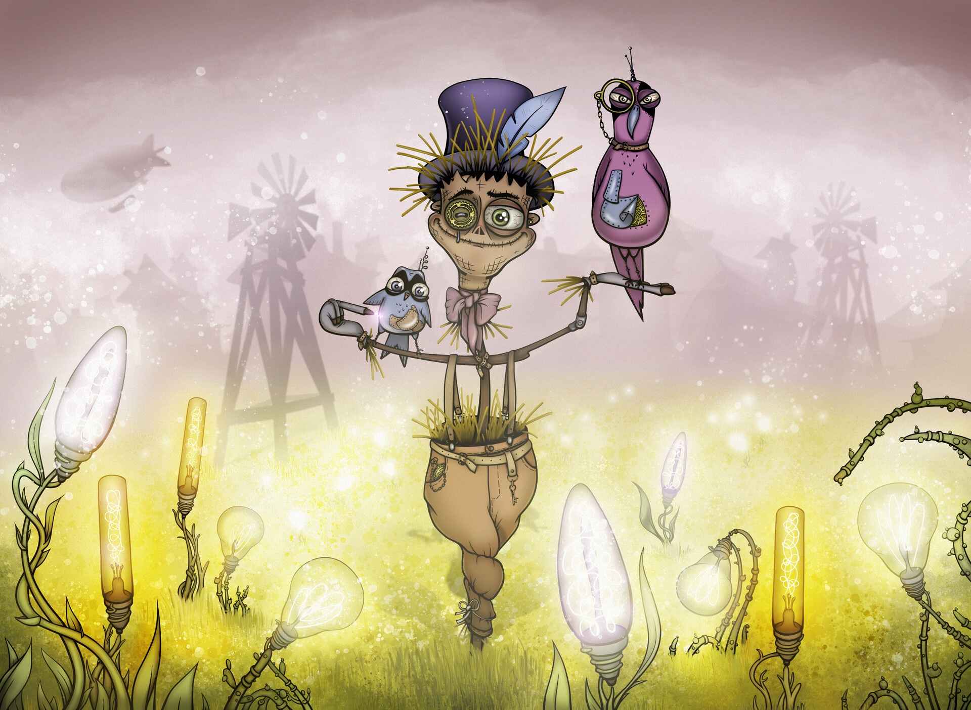 ArtStation - Steampunk scarecrow on another planat.