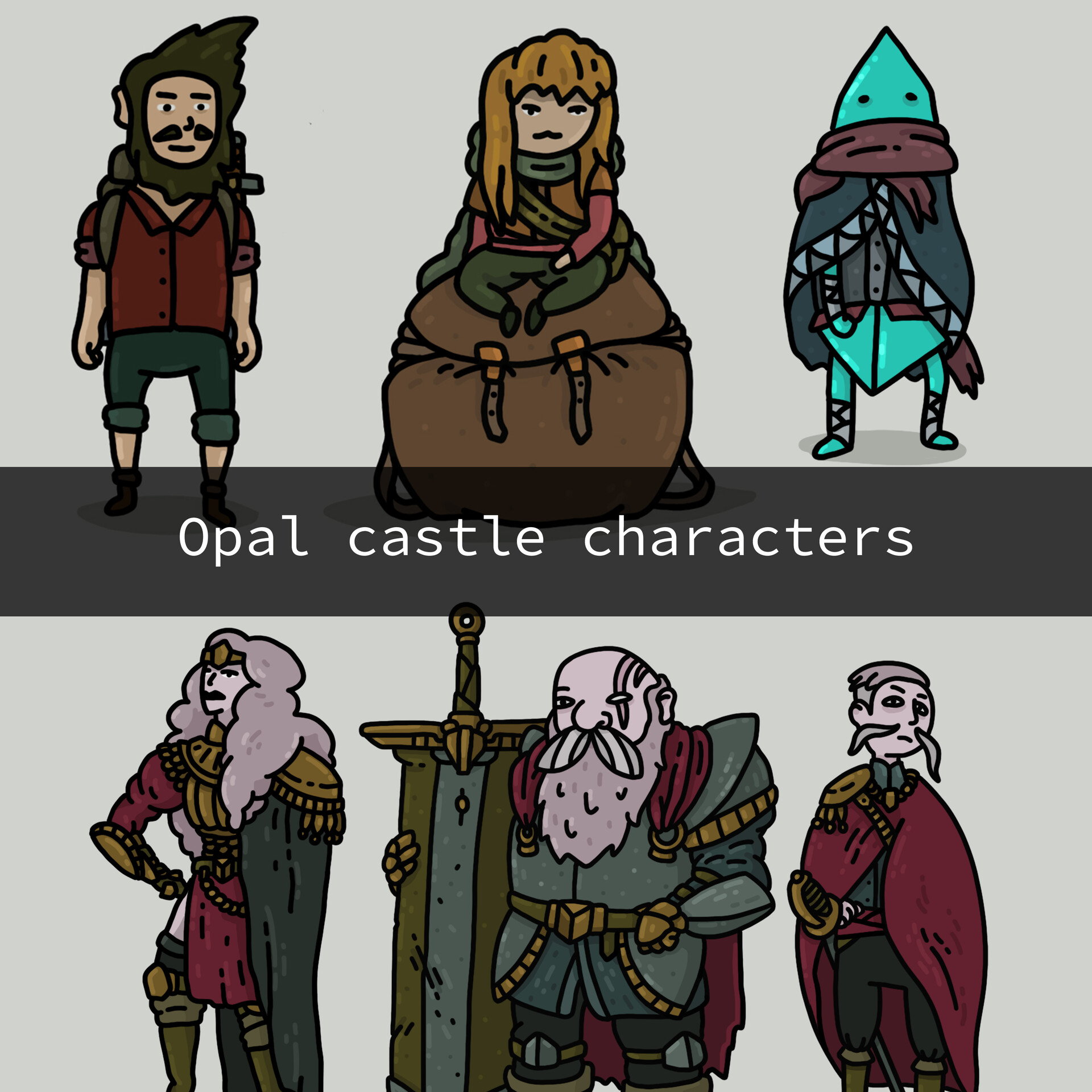 ArtStation - Opal castle characters