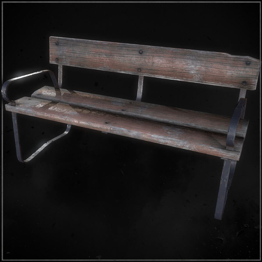 ArtStation - Wood Bench