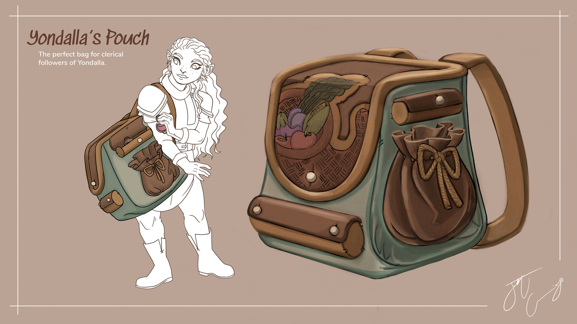 ArtStation - Yondalla's Pouch (cleric's backpack)