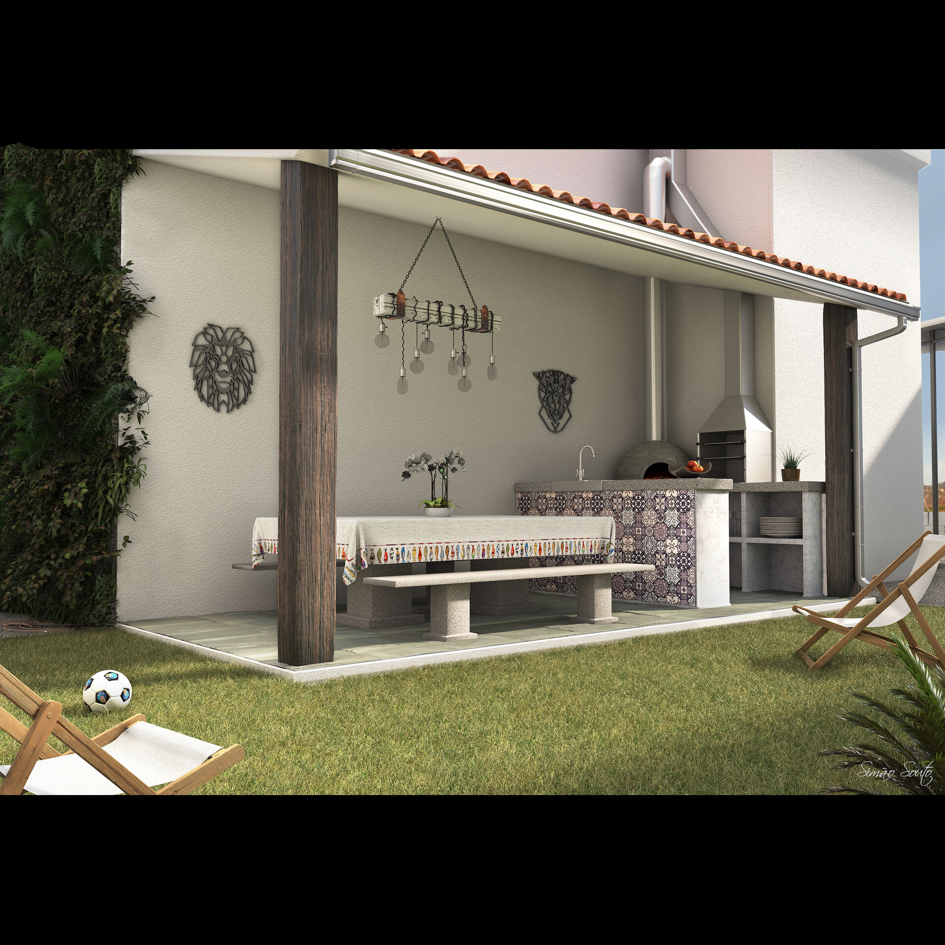 ArtStation - Exterior Design Barbecue Space