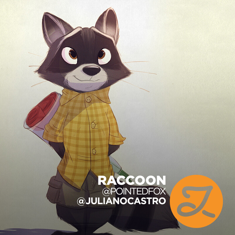 ArtStation - Raccoon - @pointedfox