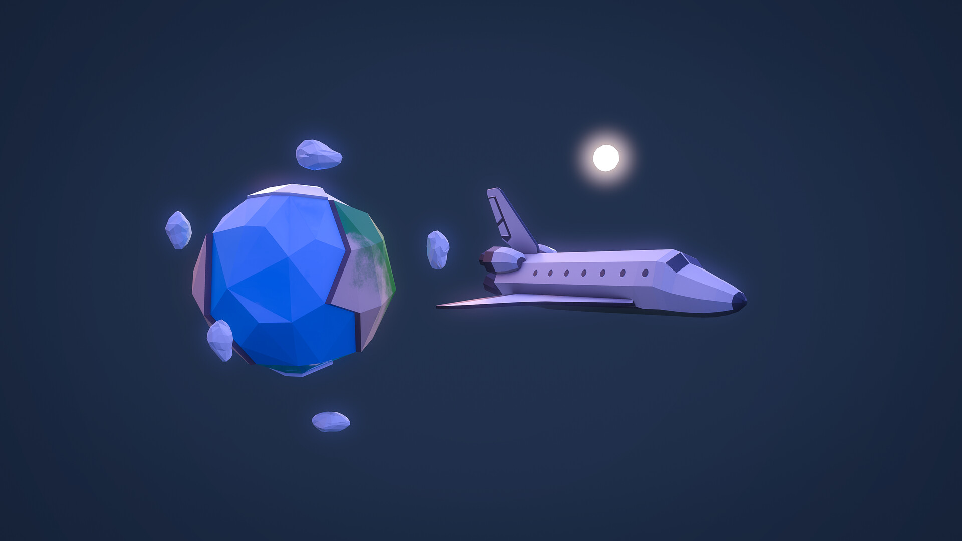 ArtStation - To the Moon - Low Poly