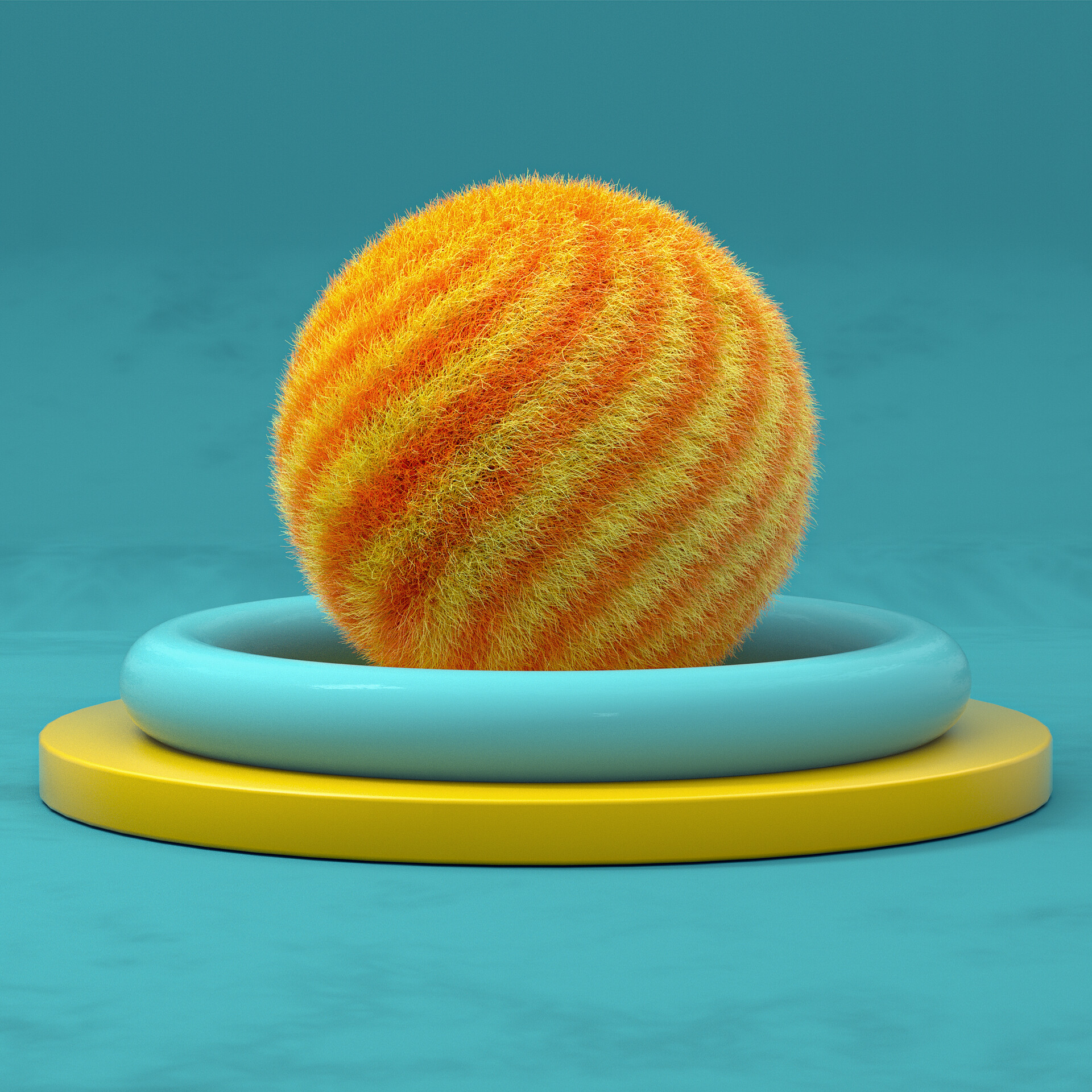 ArtStation - Cinema 4d Tutorial | Hair Ball in octane and cinema 4d