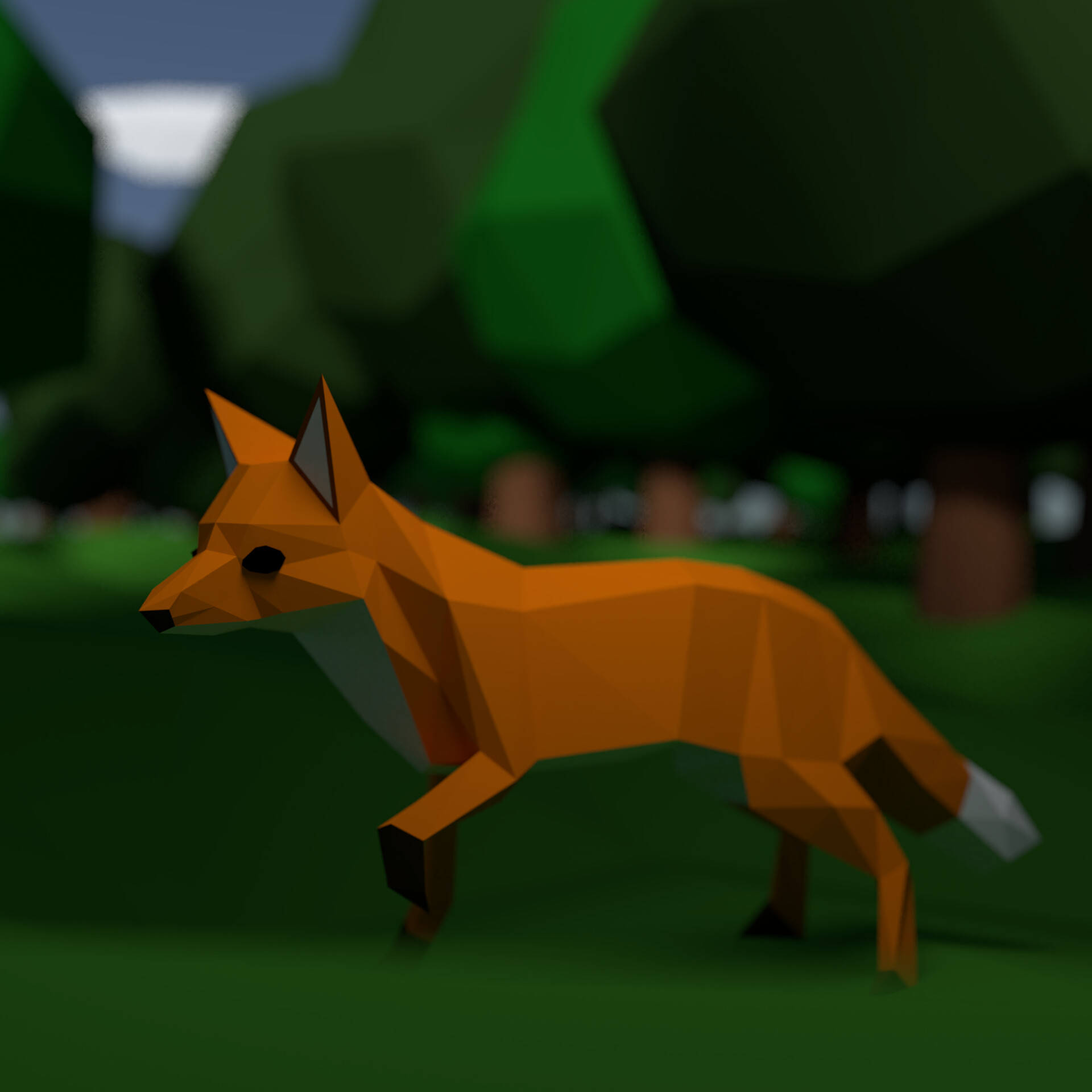 ArtStation - Low poly Fox
