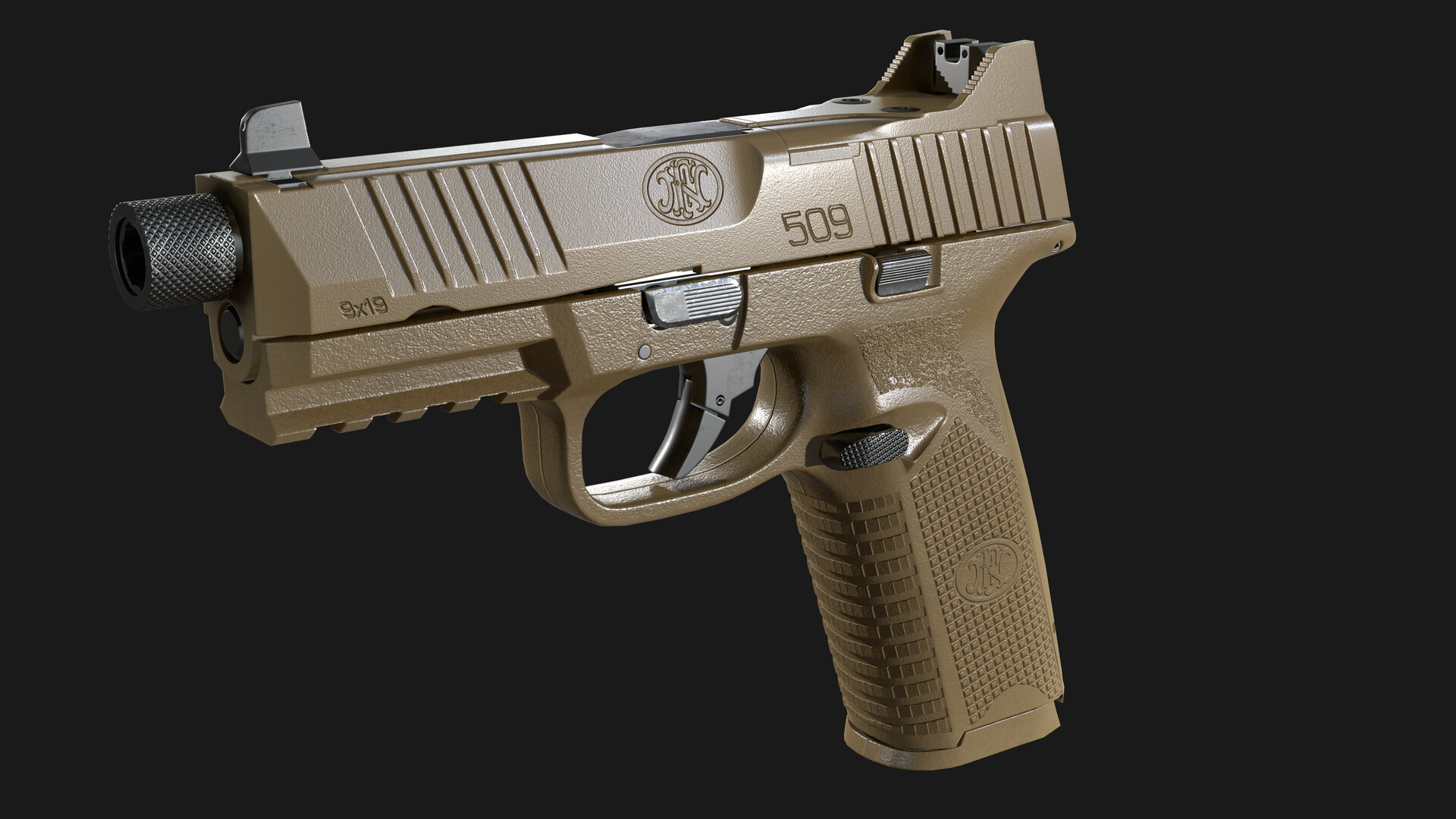 ArtStation - FN509 Tactical 3D
