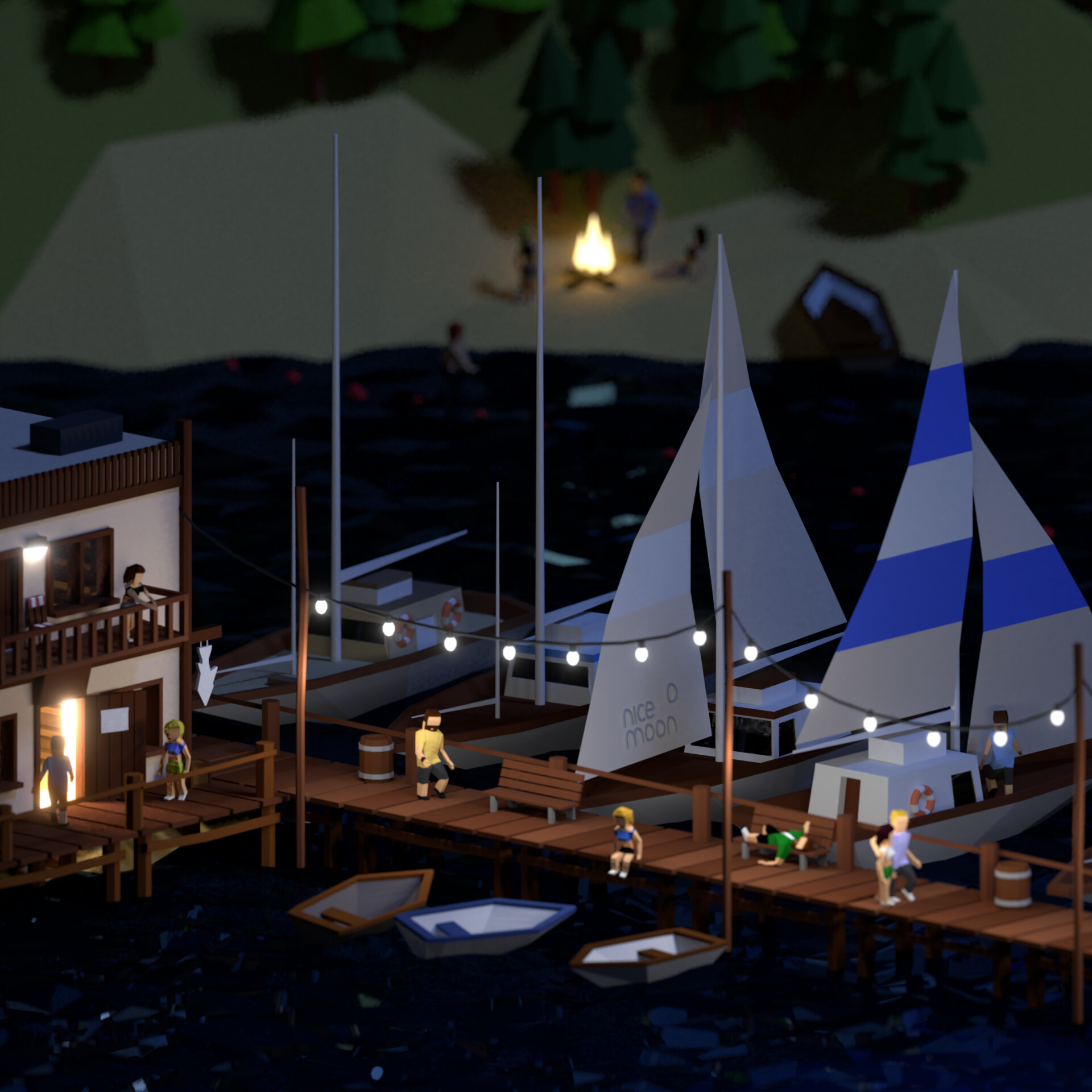 ArtStation - Low poly Marina