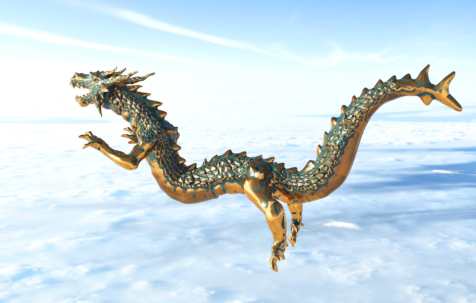 ArtStation - Bronze Dragon (WIP)