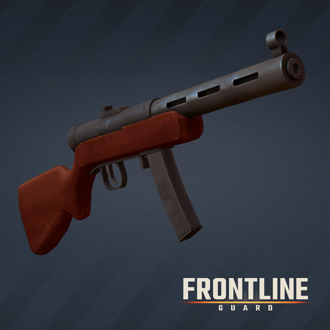 ArtStation - PPD-34. Low poly, Mobile | Frontline Guard: WW2