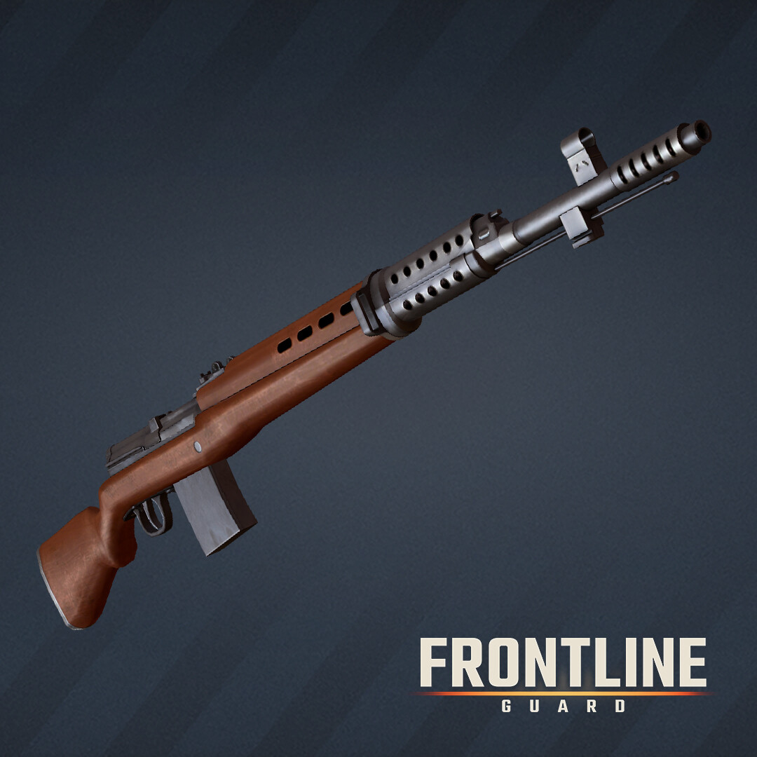 ArtStation - SVT-40. Low poly, Mobile | Frontline Guard: WW2