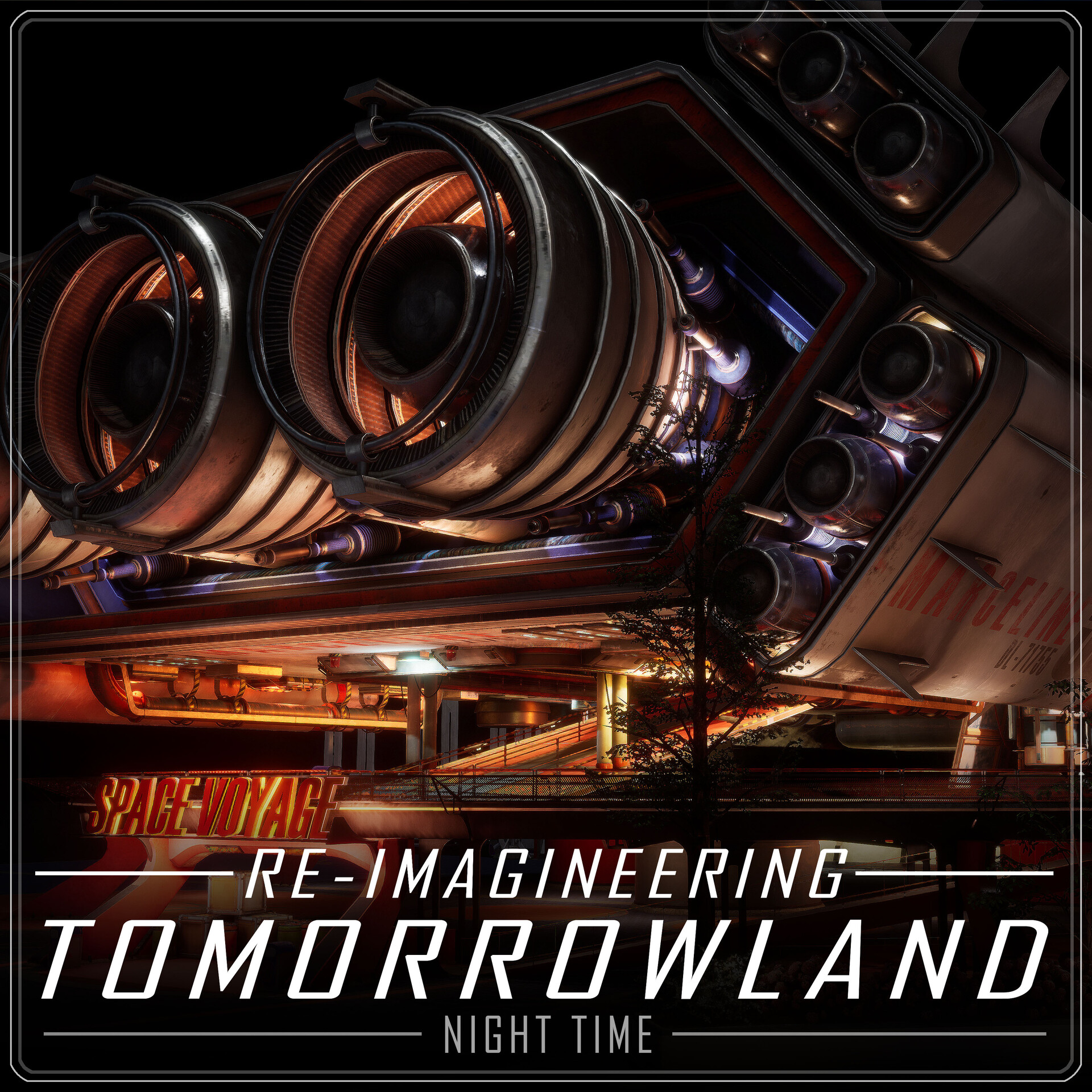 ArtStation - RE-IMAGINEERING TOMORROWLAND - Night time