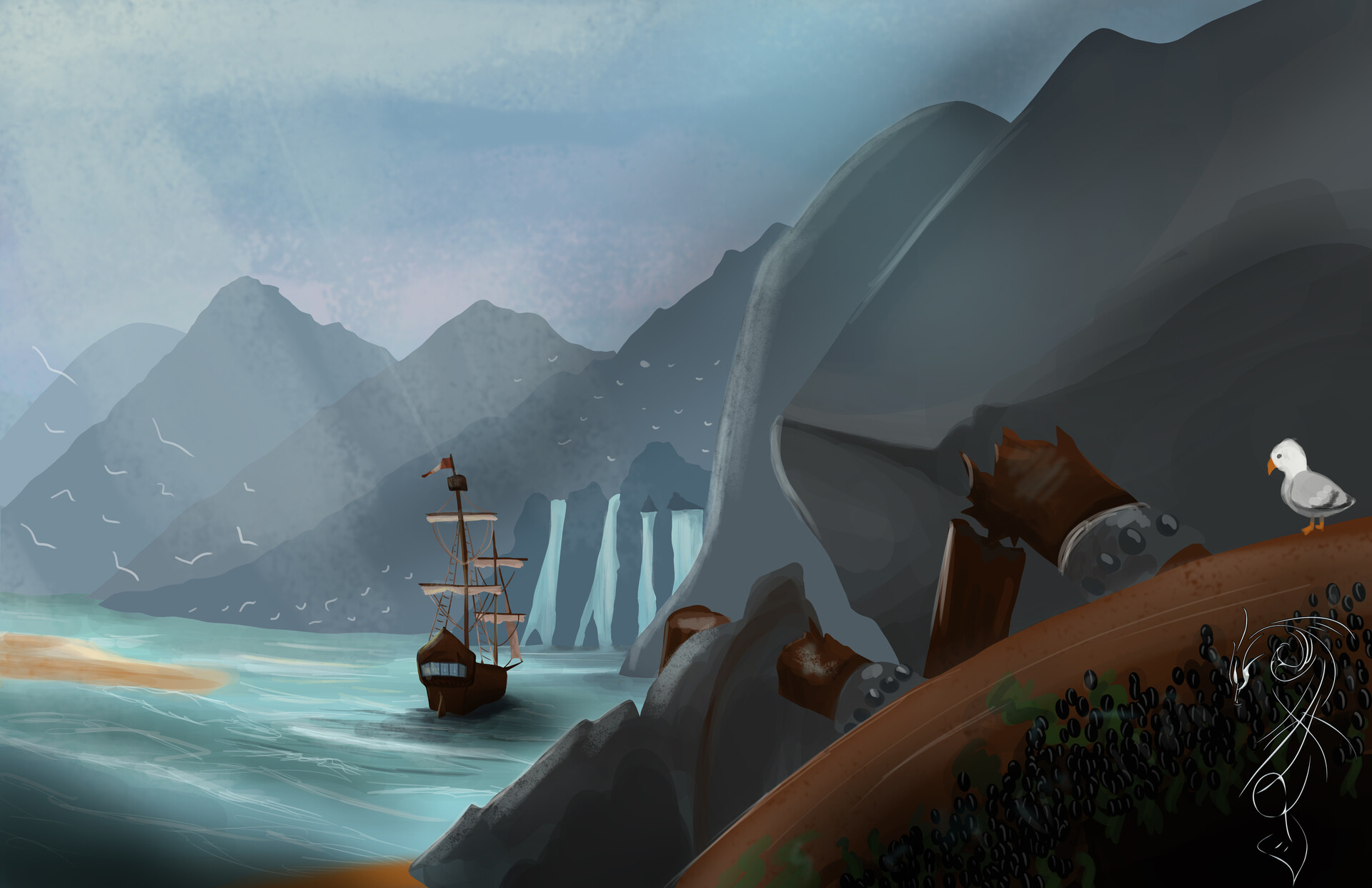 ArtStation - Pirate Hideout Concept