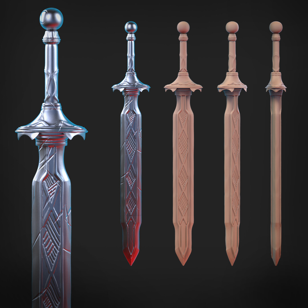 ArtStation - Pawn sword & shield