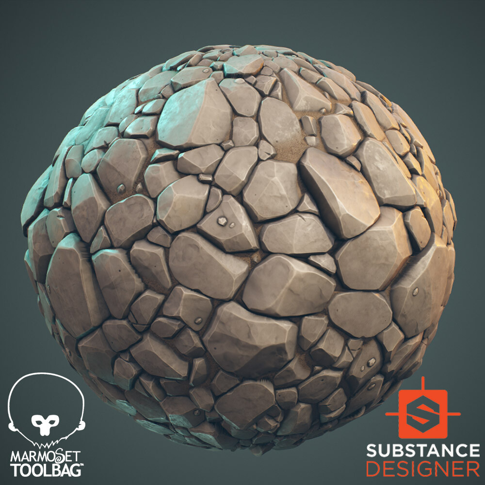 ArtStation - Stylized Rock Material