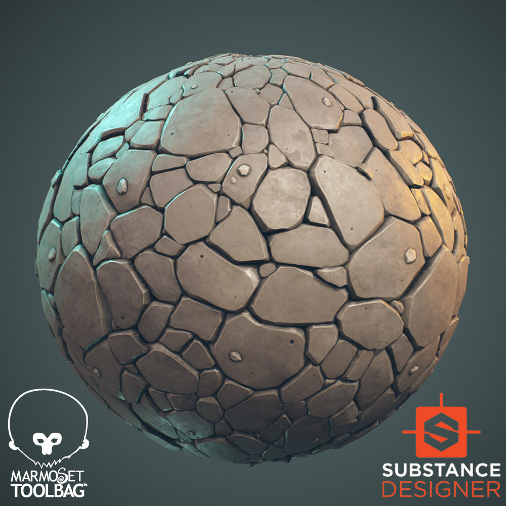 ArtStation - Stylized Rock Ground Material