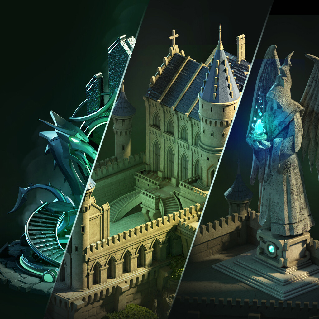 ArtStation - Buildings for fantasy game
