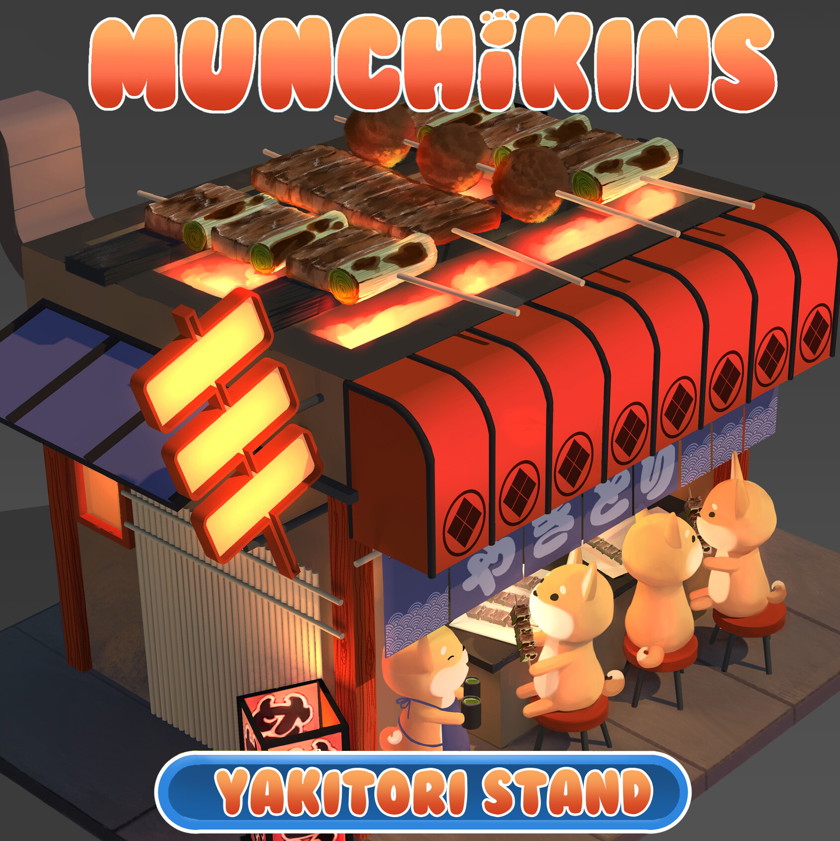 ArtStation - Munchikins: Yakitori Stand