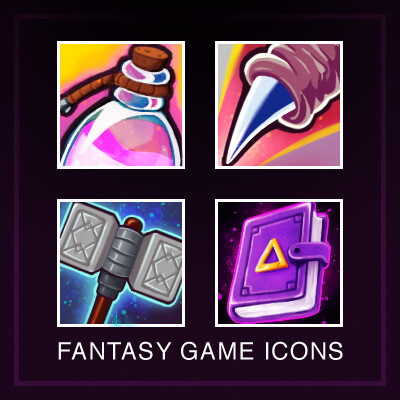 ArtStation - 12Pack Fantasy Game Icons - And I don't know why.
