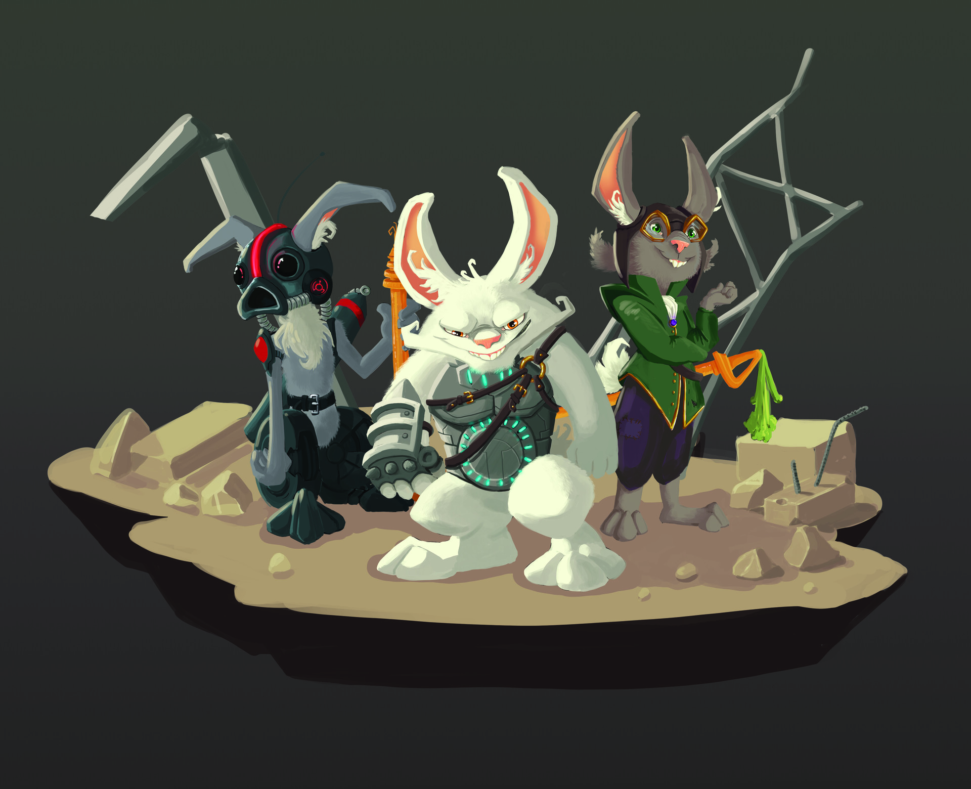 ArtStation - Post-apocalyptic Bunnies