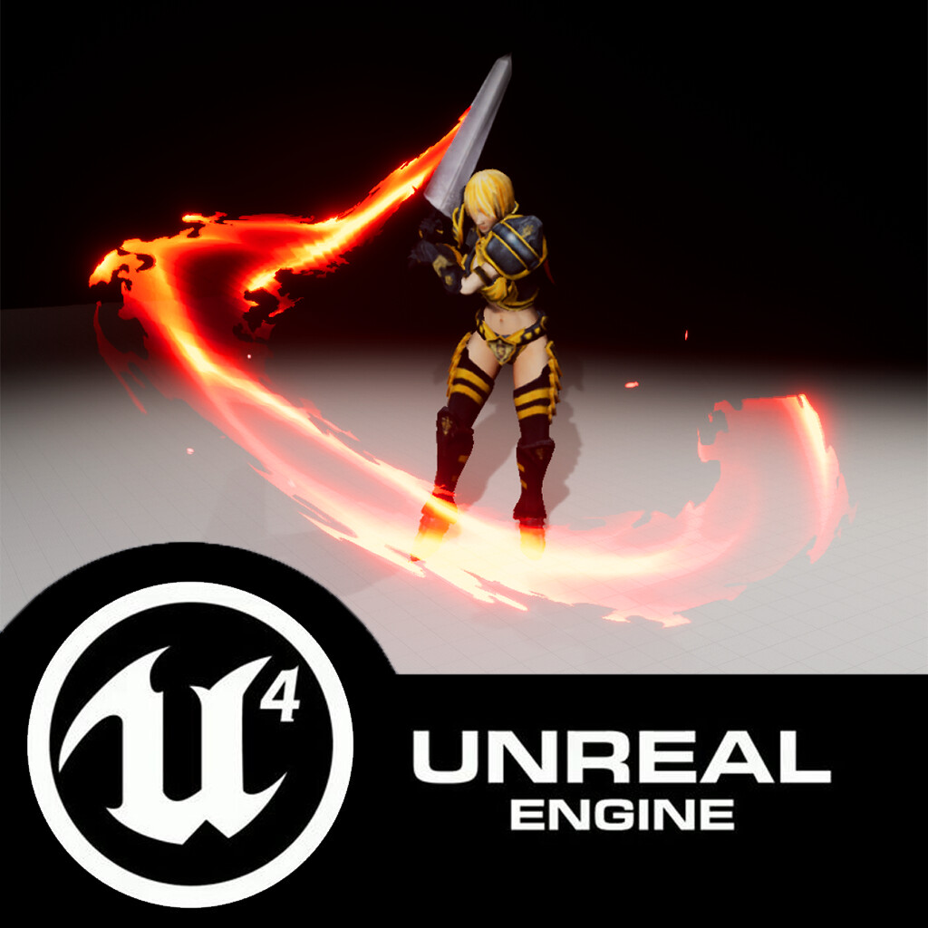ArtStation - Fire Slash Animation Trail