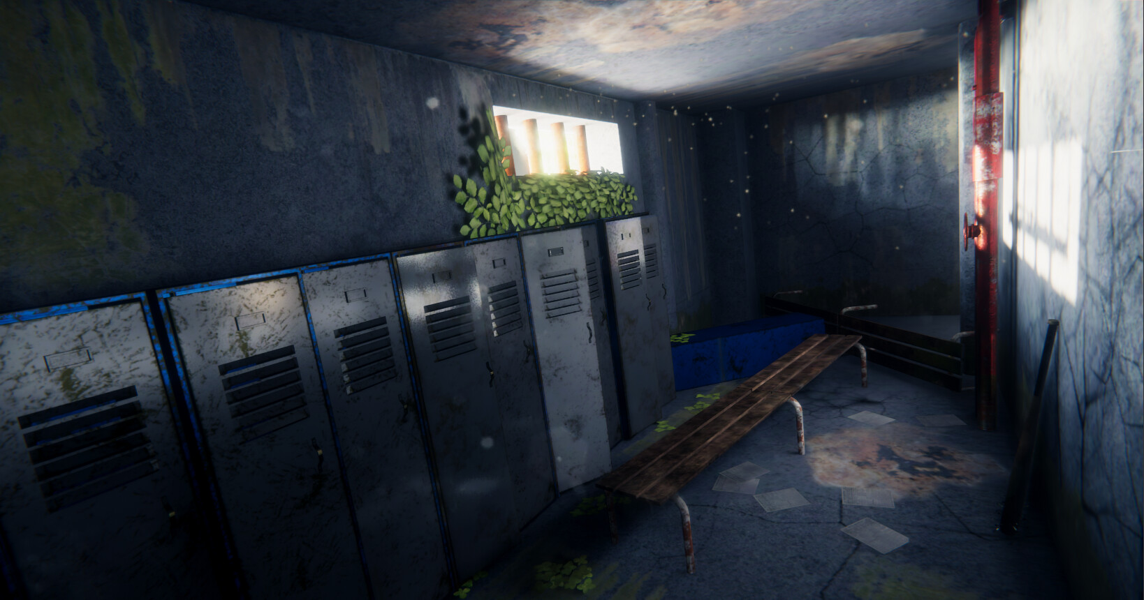 ArtStation - Apocalyptic Gym Locker Room