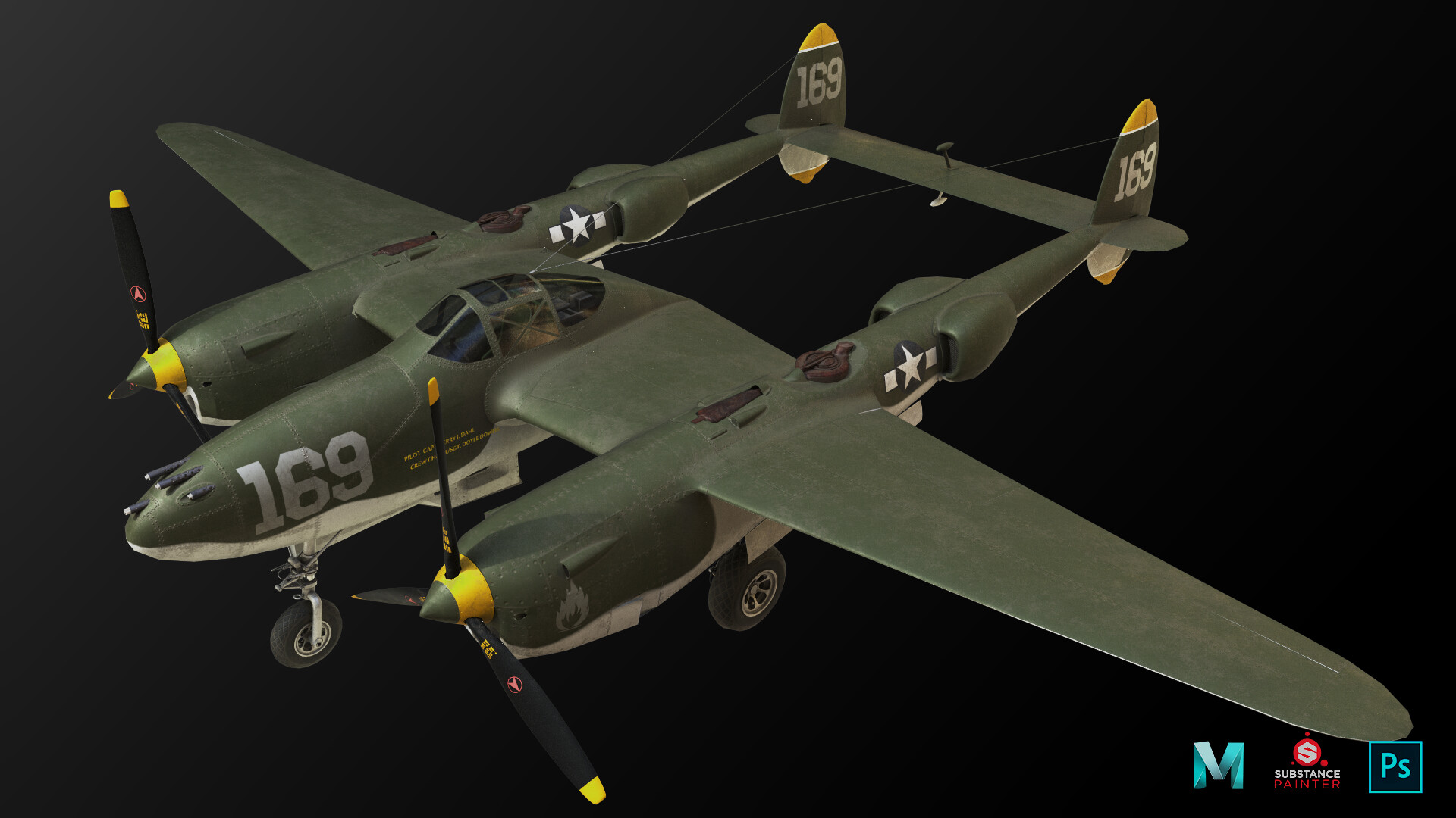 ArtStation - P38j lightning 3D Modeling
