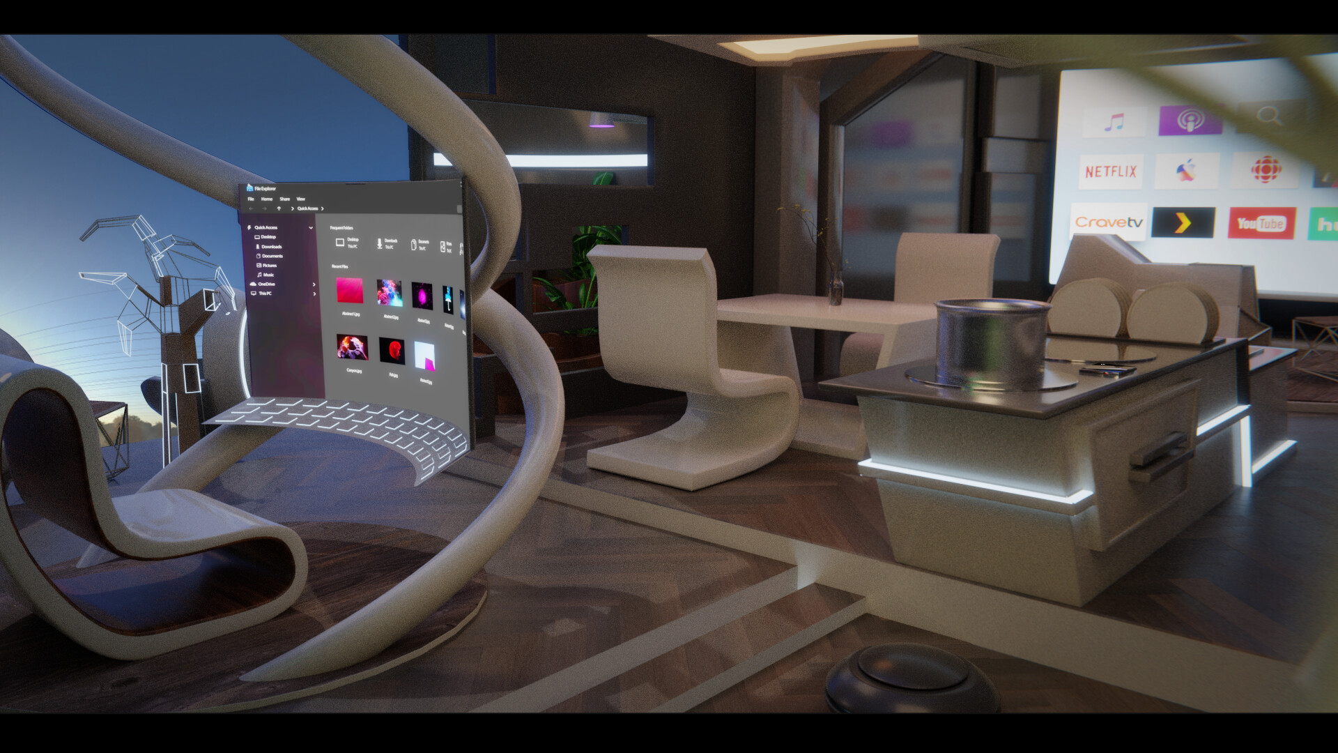 ArtStation - NVIDIA Futuristic Interior Challenge | Compact Apartment