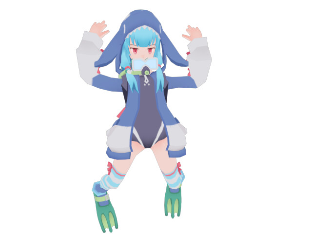 ArtStation - First 3D avatar modeling/rigging/lighting (low poly)