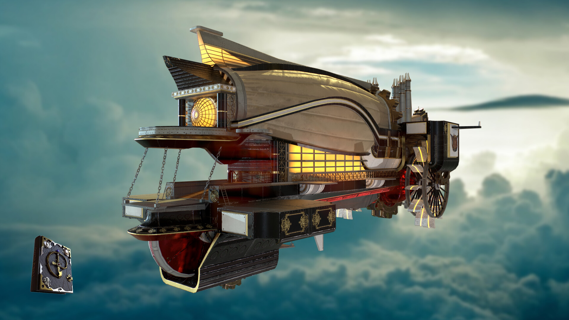 ArtStation - Greater Powers - Merchant Guild Heavy Cruiser: Leviathan