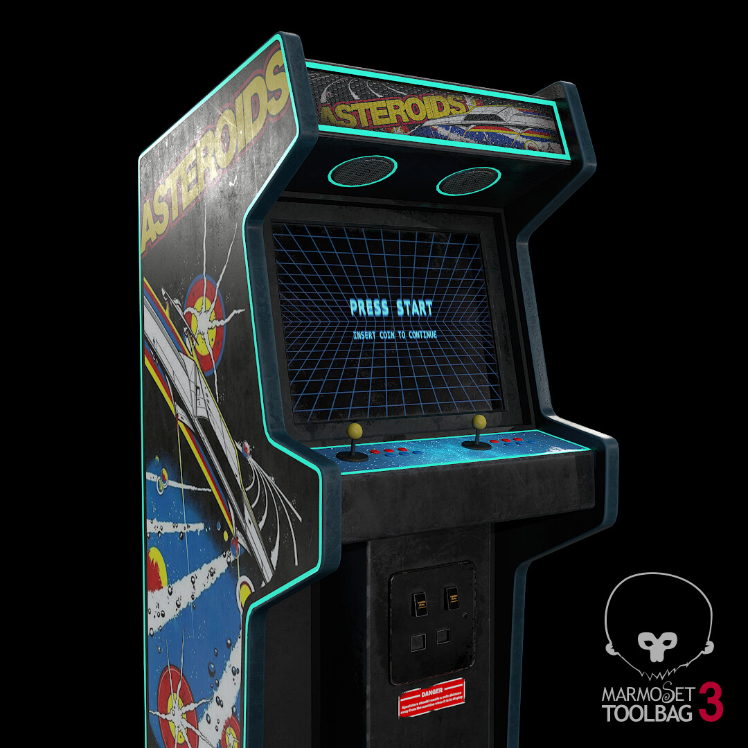 ArtStation - ASTEROIDS - Retro machine