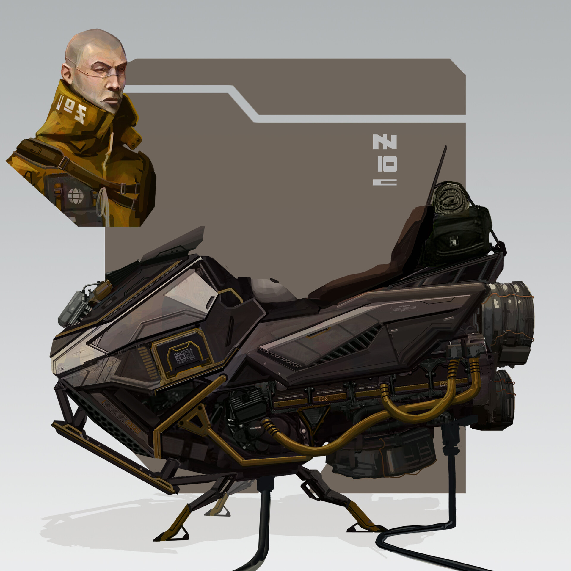 ArtStation - Scifi Racer Bike 3