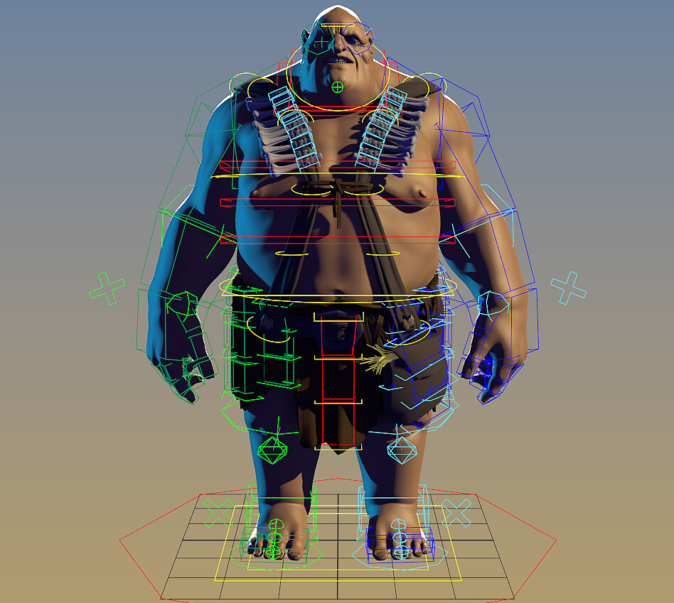 ArtStation - Ogre Character - Rigging review (MGear)
