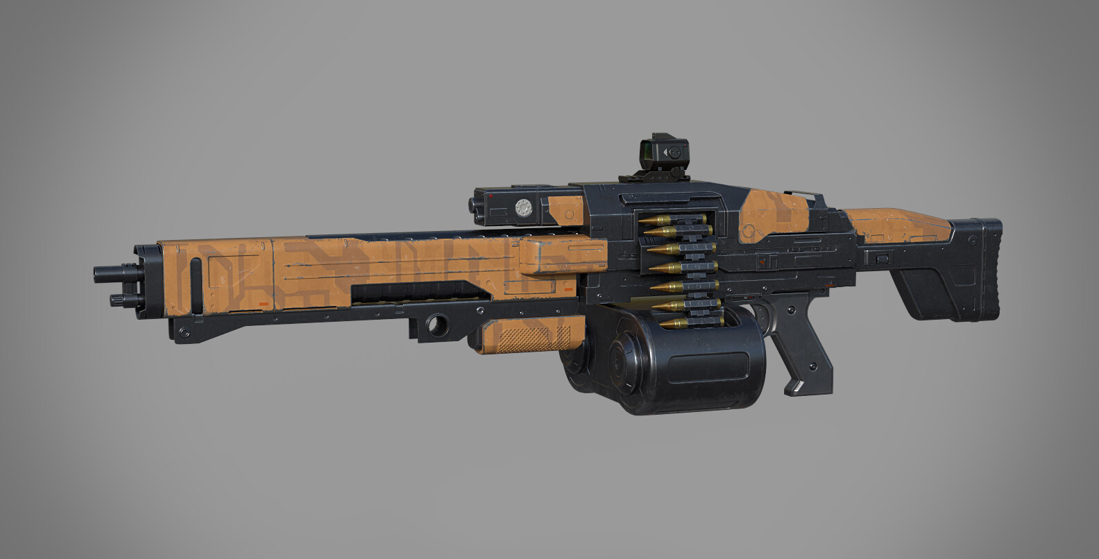 ArtStation - Destiny heavy machine gun (Textured).