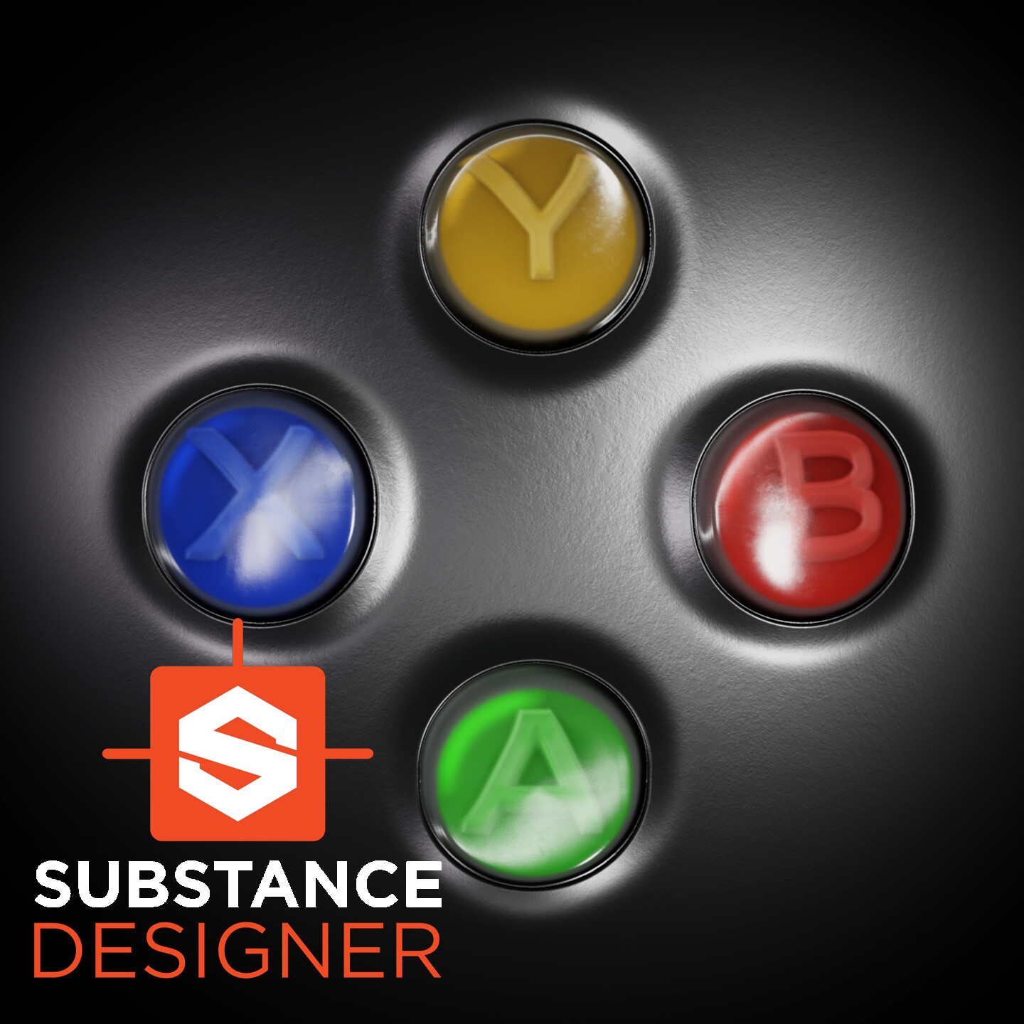 ArtStation - Procedural Xbox Buttons