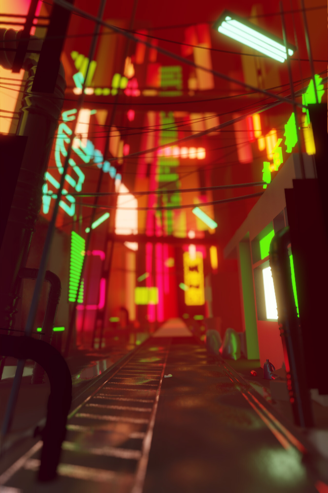 ArtStation - Night lights (Concept by Robh Ruppel) real-time Evee