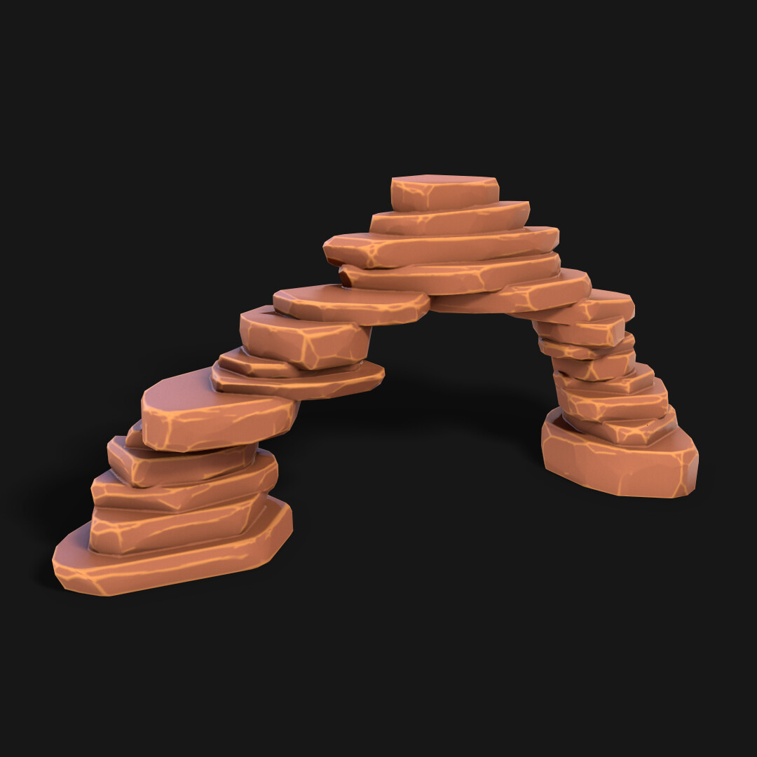 ArtStation - Stylized Desert Rocks