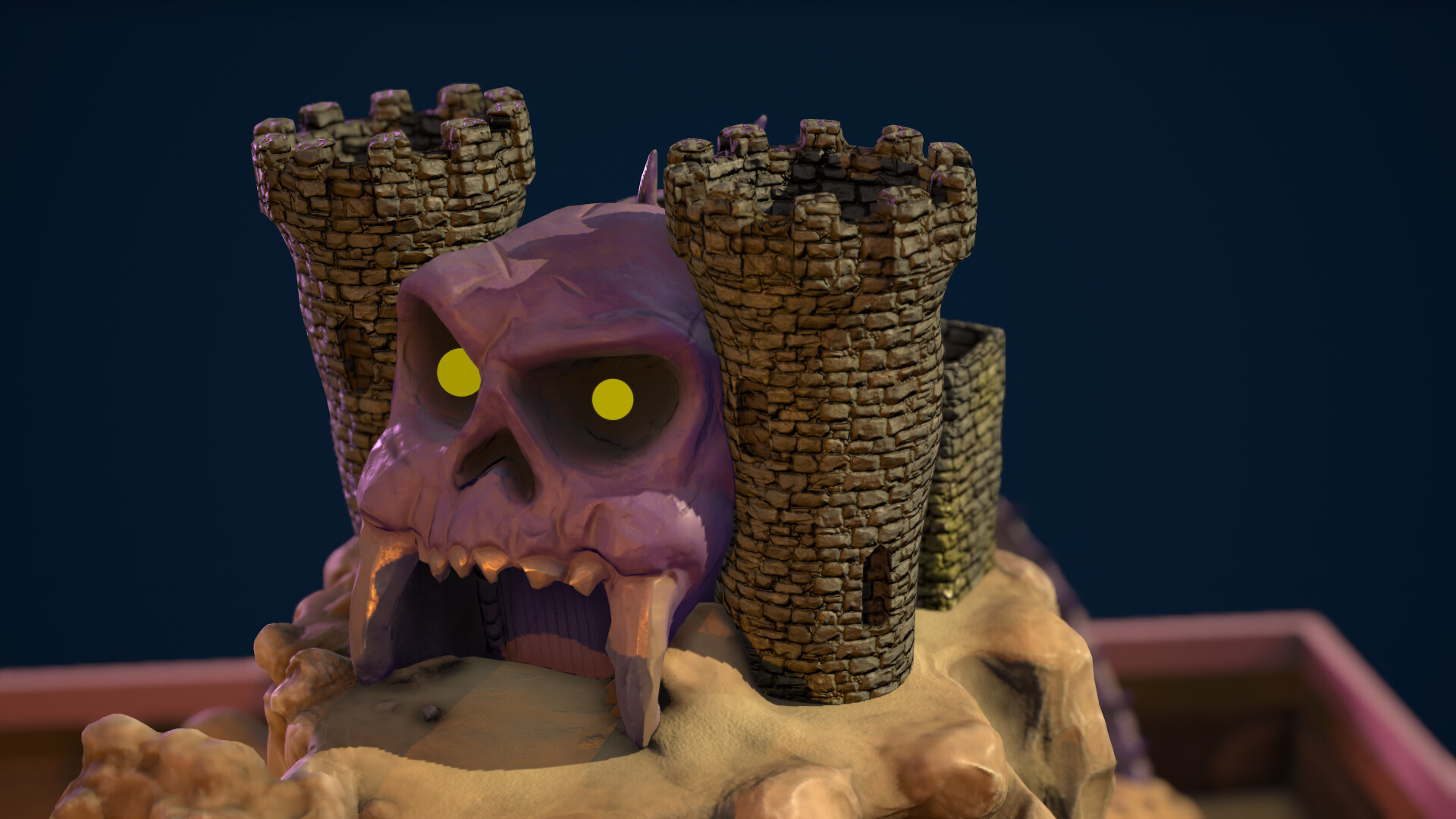 ArtStation - Skull Castle Diorama