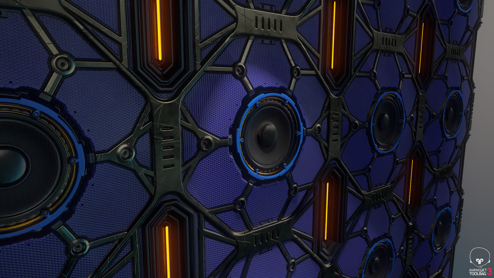 ArtStation - Cyberpunk Speaker Wall