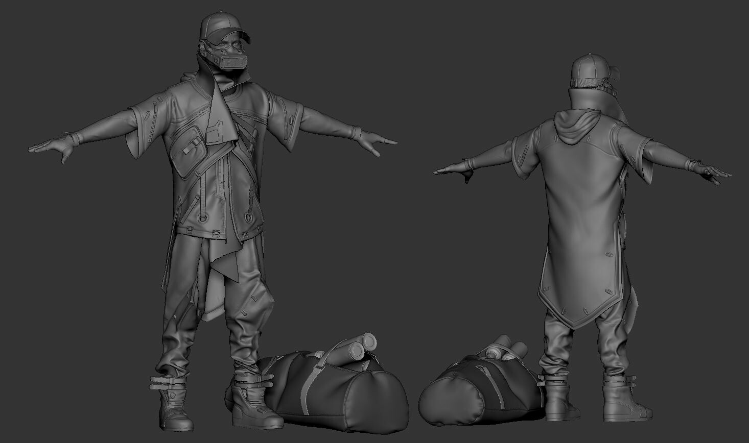 ArtStation - Under Dweller Character outfit and body High Poly